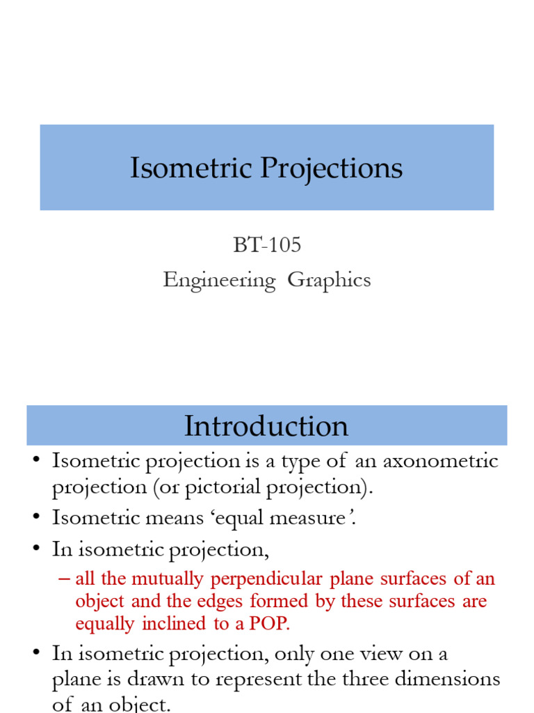 Isometric Projections | PDF | Geometry | Euclidean Geometry