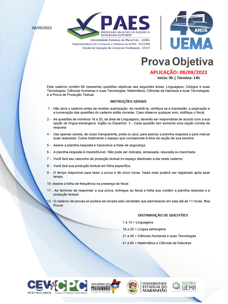 Simulado Uema Completo | PDF | China | Política mundial