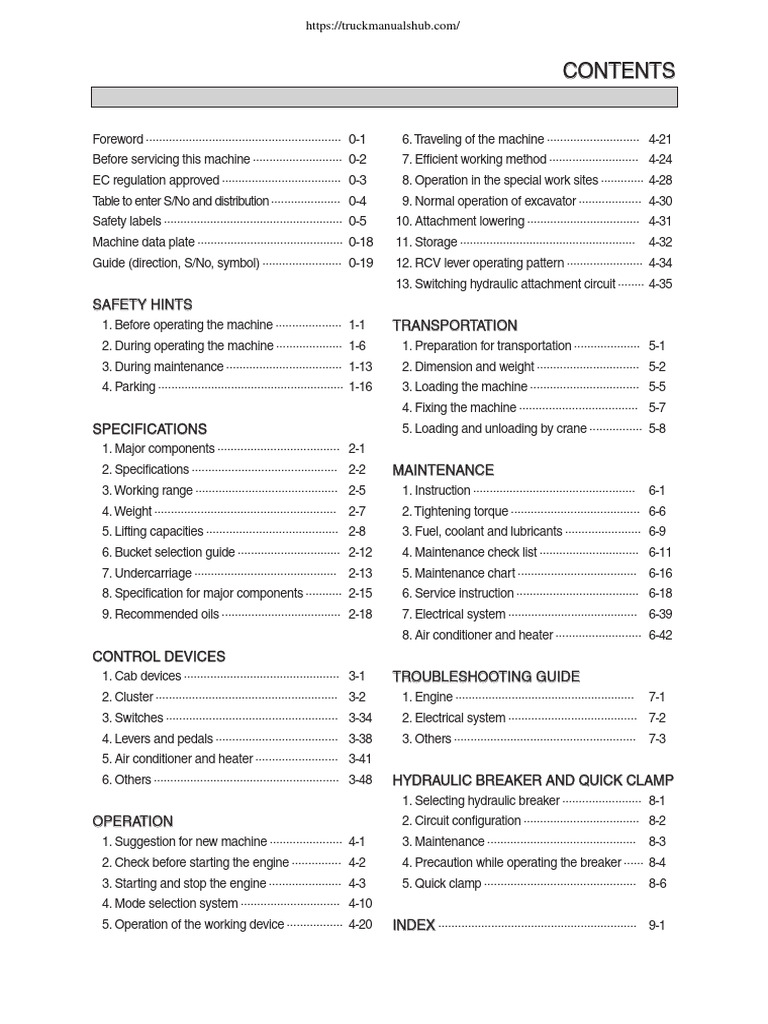 Hyundai Excavator R180NLC-9S PDF Operating Manual | PDF | Crane (Machine) | Manufactured Goods