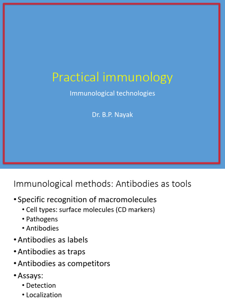 L2 Practical Immunology | PDF | Elisa | Antibody
