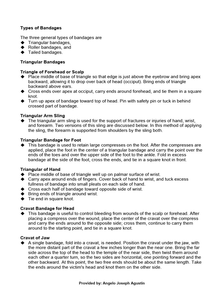 Bandages | PDF | Hand | Limbs (Anatomy)