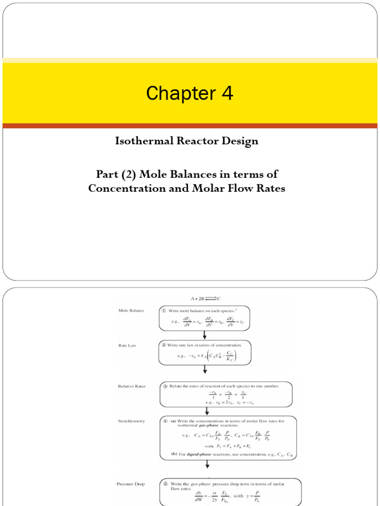 Chapter 4 (Isothermal Reactor Design (Part 2) ) | PDF | Chemical Reactor | Chemical Equilibrium