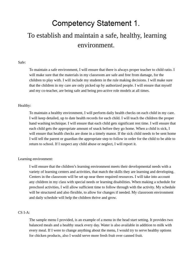 Competency Statement I | Download Free PDF | Child Neglect | Youth Competency Statement I | Download Free PDF | Child Neglect | Youth