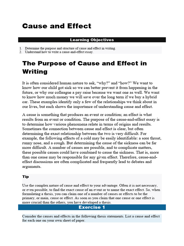 Cause and Effect | Download Free PDF | Causality | Essays