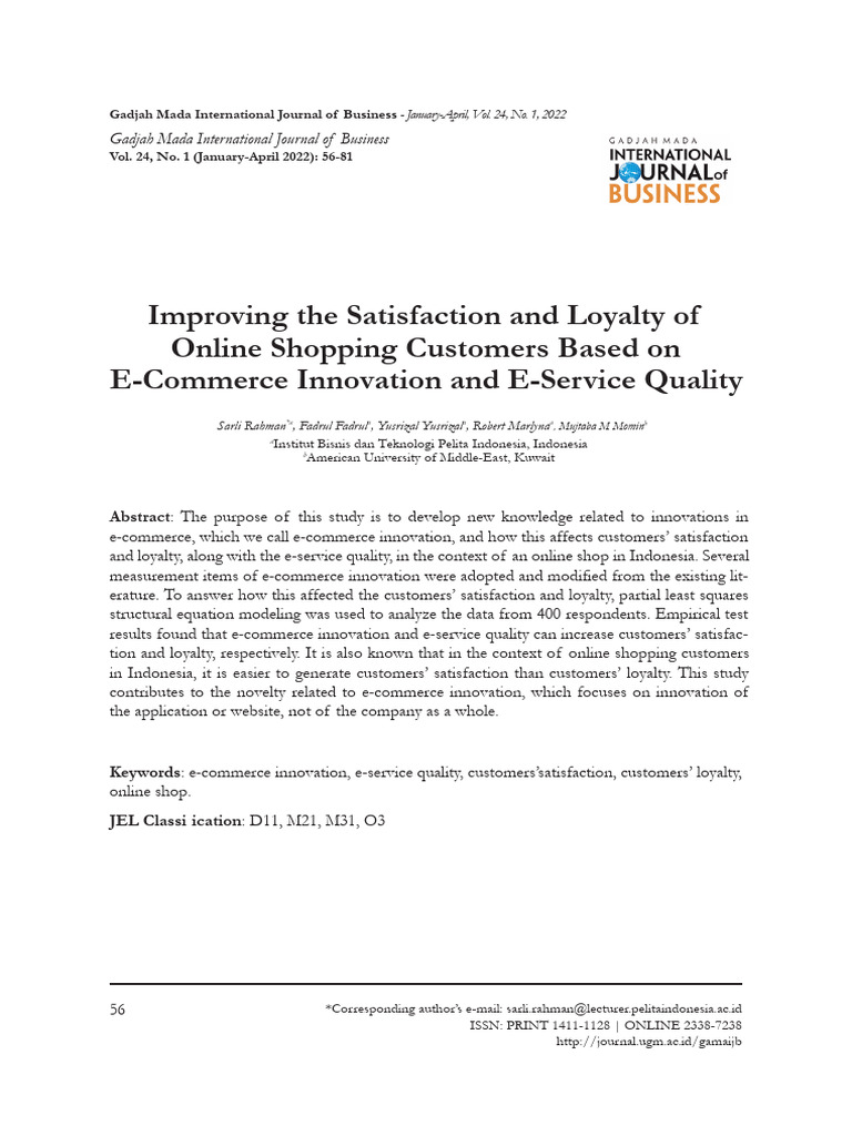 Fuad Adem | Download Free PDF | Customer Satisfaction | E Commerce