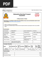 RedBus E-Ticket Template | PDF