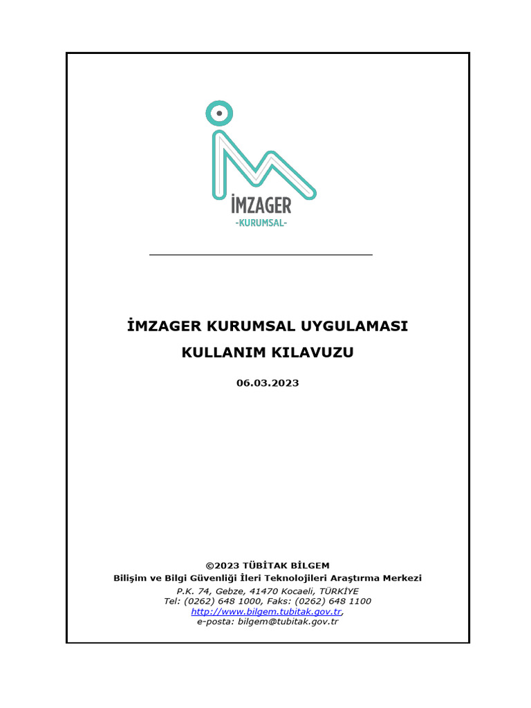 Imzager Kurumsal Kullanim Kilavuzu | PDF