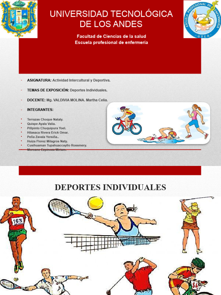 diapositivas de deportes individuales | PDF | Deporte del atletismo