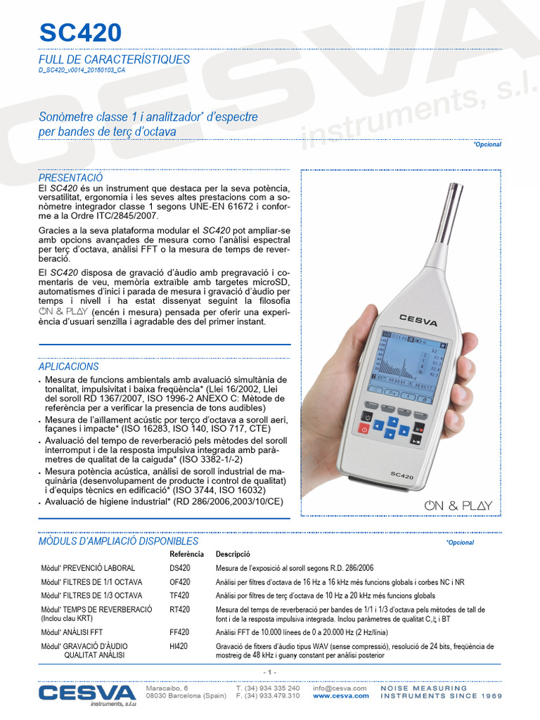 Datasheet sc420 Ca | PDF