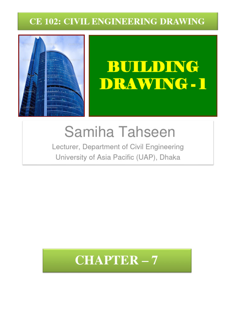 Chapter - 7 (Building Drawing - 1) | PDF Chapter - 7 (Building Drawing - 1) | PDF
