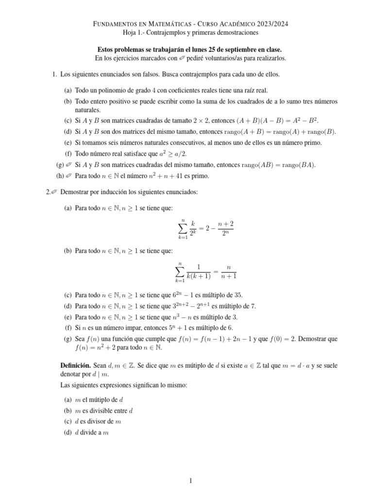 Problemas y Demostraciones Matemáticas | PDF | Matemáticas discretas | Números