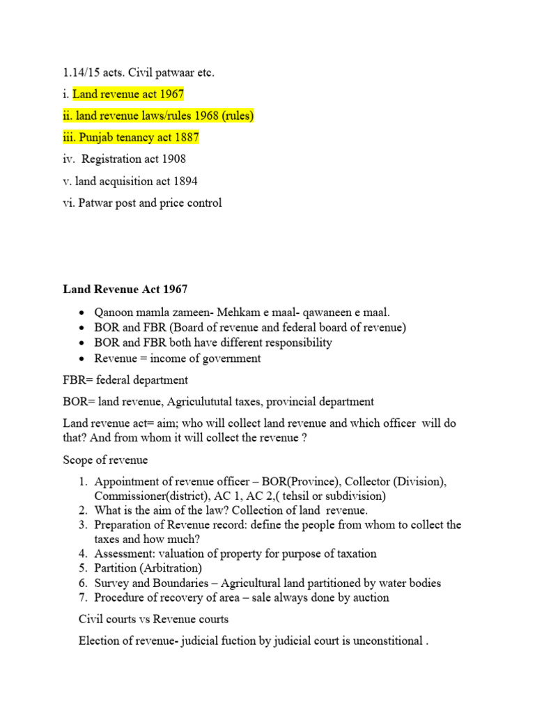 Revenue LAws | PDF | Leasehold Estate | Taxes