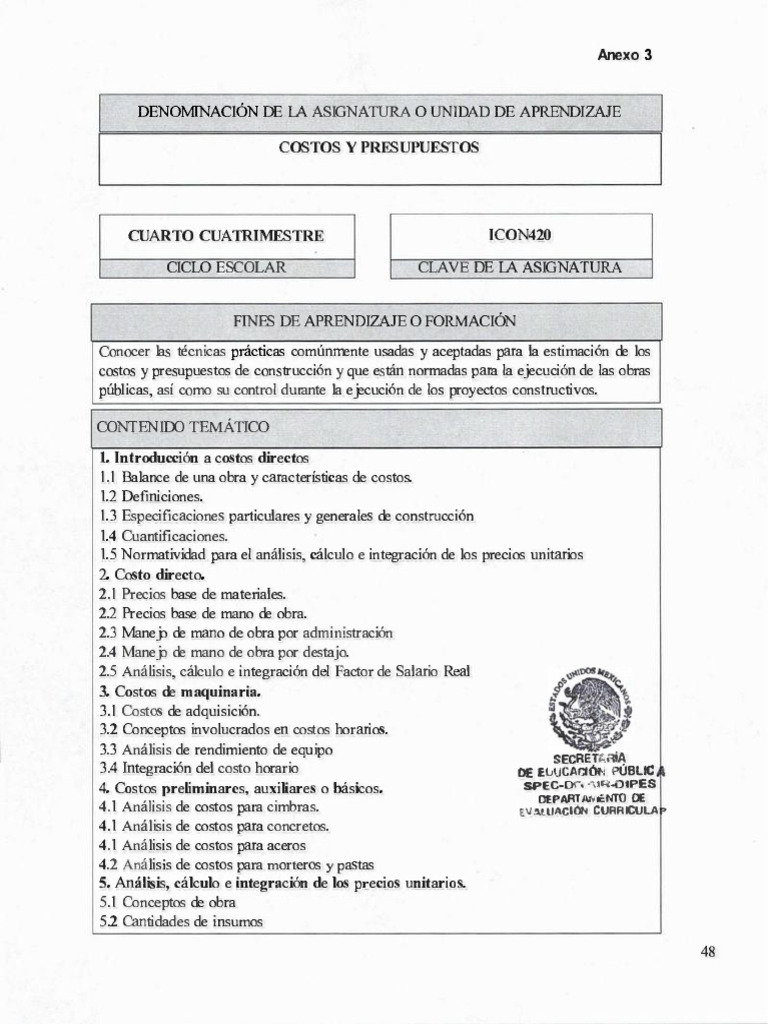Costos y Presupuestos | Descargar gratis PDF | Presupuesto