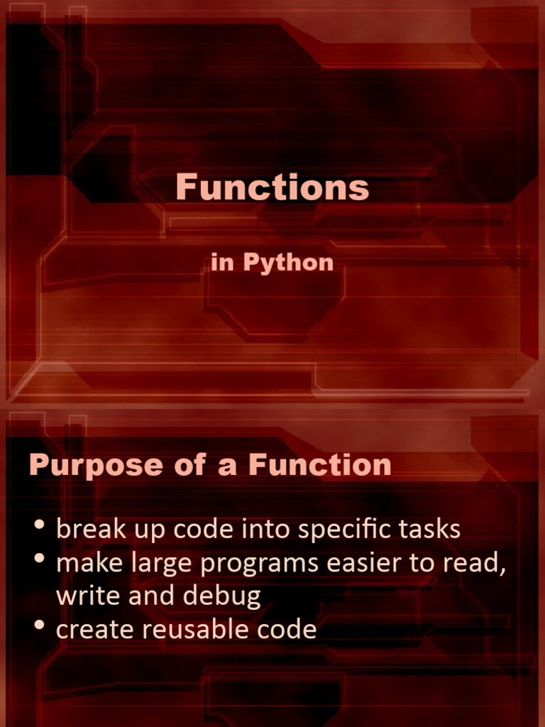 Python Functions Explained | PDF | Parameter (Computer Programming ...