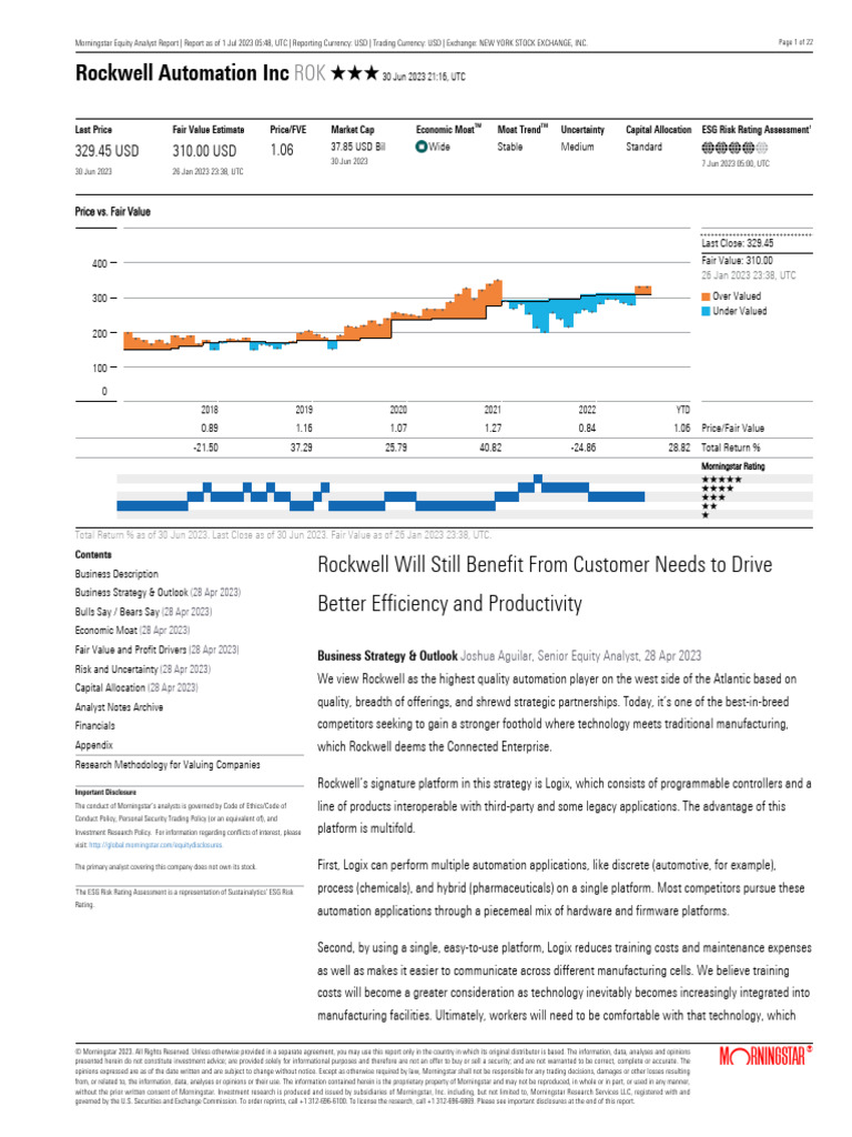 Morningstar Report-636d1777e26a17cb5799157d | PDF | Stocks | Investing