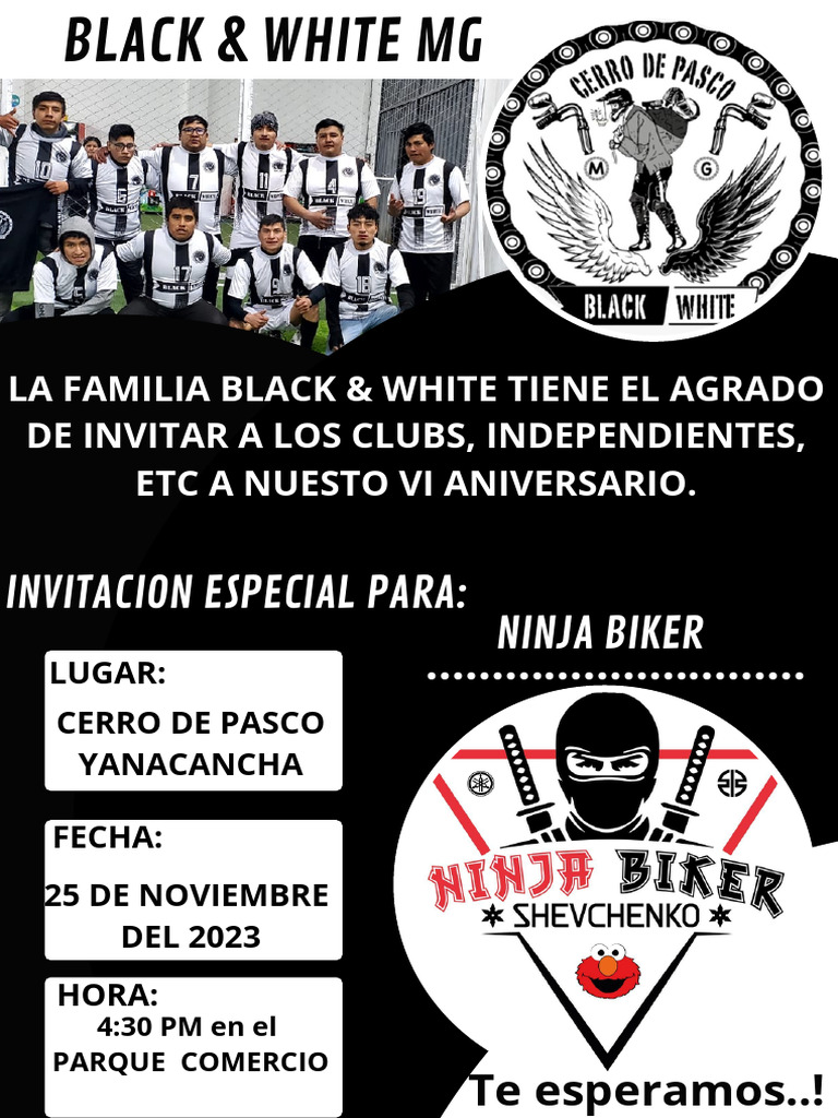 Invitacion Ninja Biker | PDF