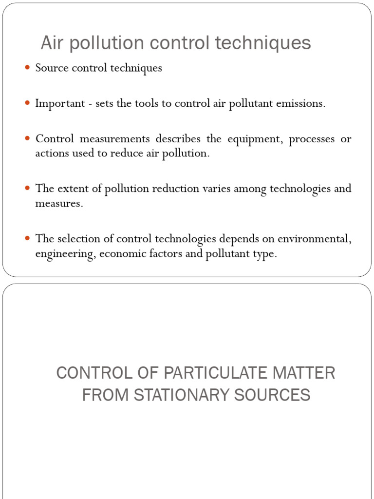 Air Pollution Control Techniques | PDF | Combustion | Exhaust Gas