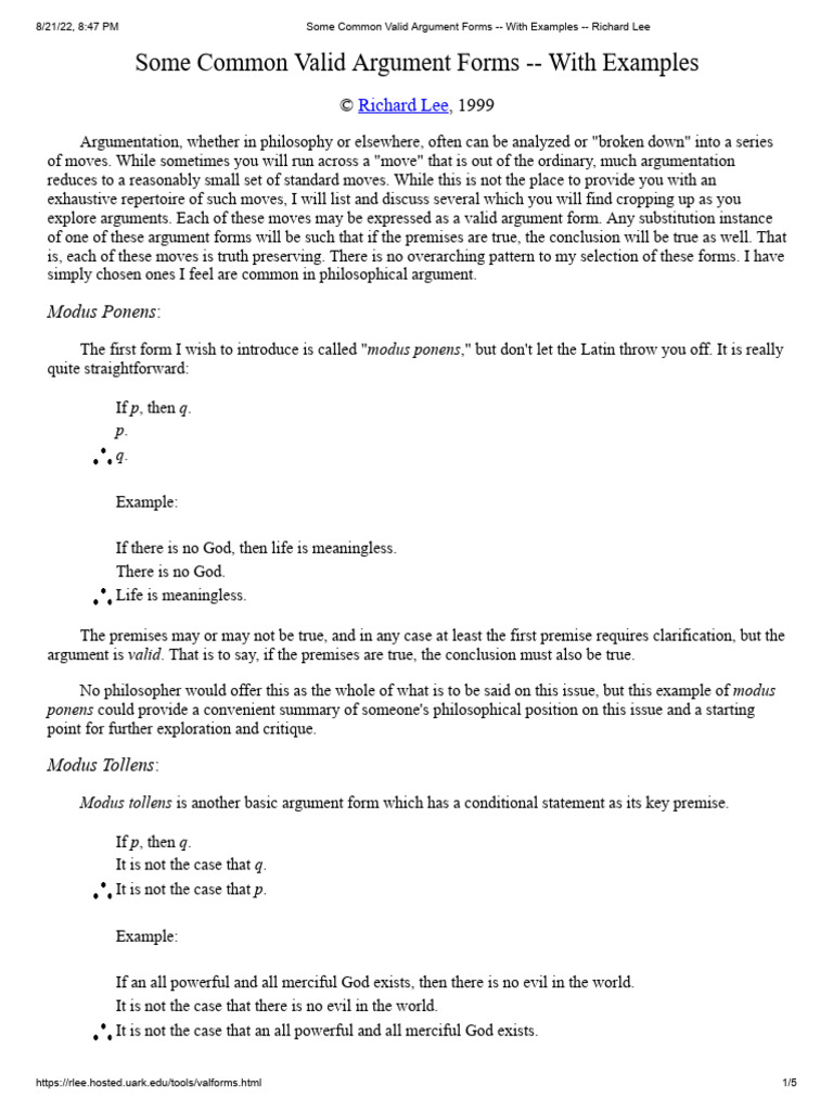 Argument Analysis & Evaluation in Philosophy.2 | PDF | Argument ...