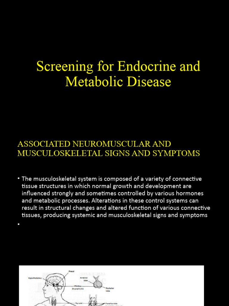 Screening For Endocrine and Metabolic Disease | PDF