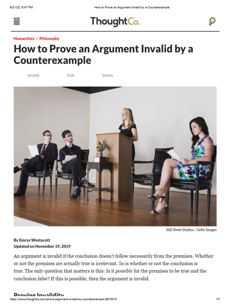 Proving Argument Invalidity | PDF | Argument | Fallacy