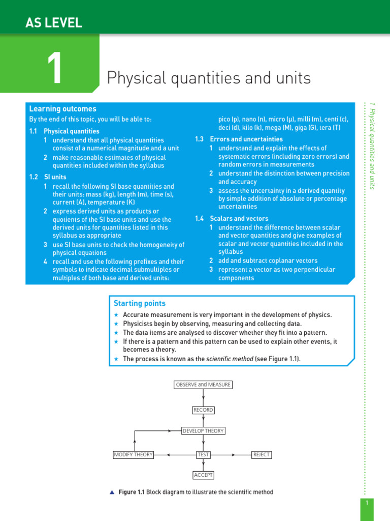 01 Physical Quantities and Units | PDF | International System Of Units ...