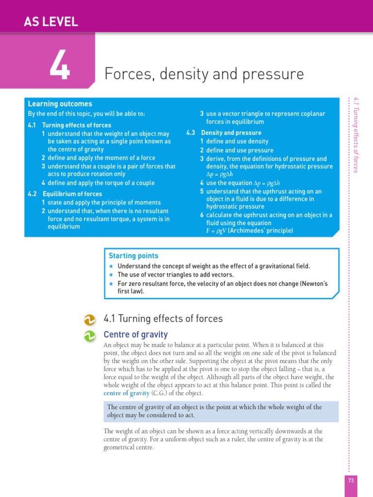 04 Forces, Density and Pressure | Download Free PDF | Buoyancy | Pressure