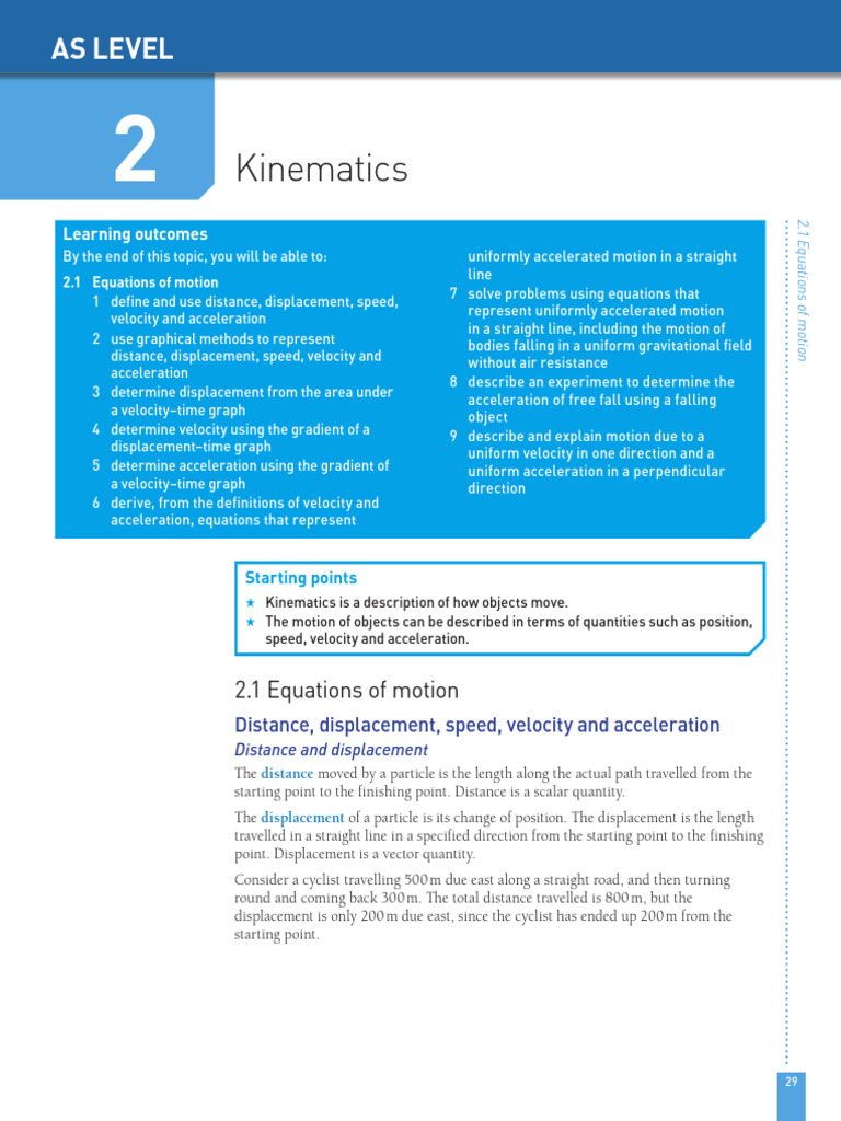 Kinematics: Motion Equations Explained | PDF | Velocity | Acceleration