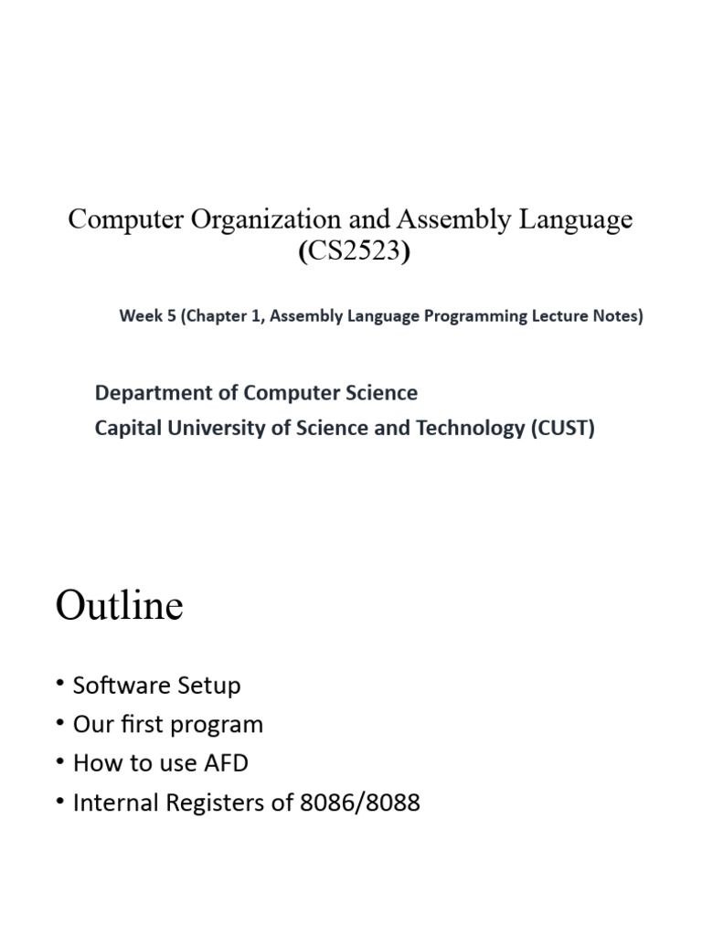 Lecture Slides Week5 1 | PDF | Software | Computer Architecture Lecture Slides Week5 1 | PDF | Software | Computer Architecture