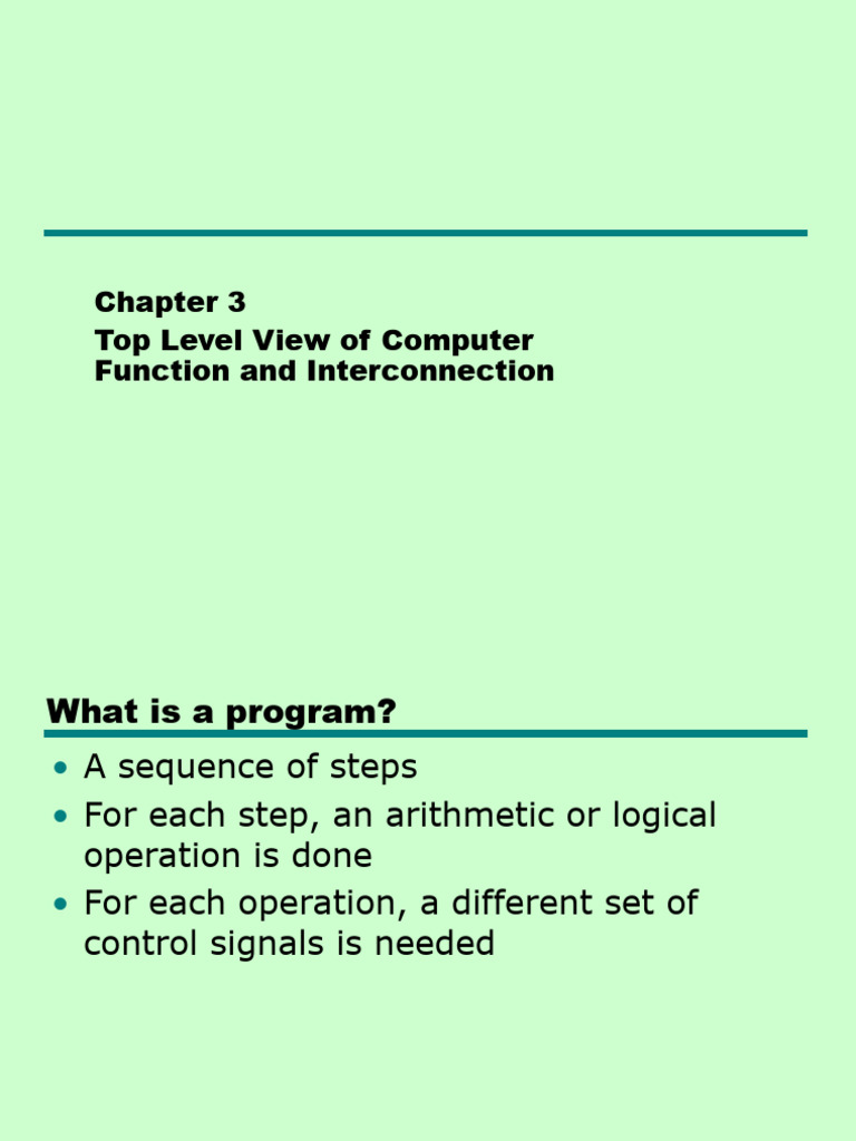 03 - Top Level View of Computer Function and Interconnection | PDF | Business | Computers
