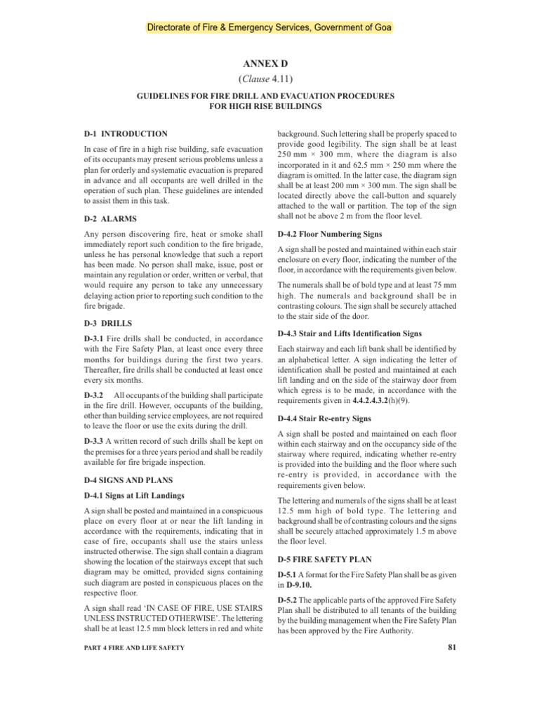 High-Rise Fire Evacuation Guidelines | PDF | Fire Safety | Firefighting