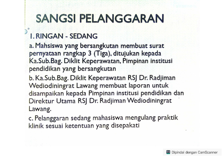 Sangsi Pelanggaran | PDF