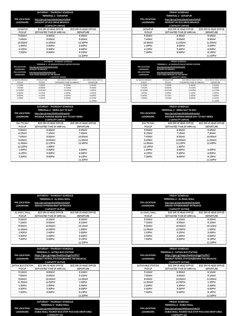 Eco Drive Transportaion All Branch New | PDF