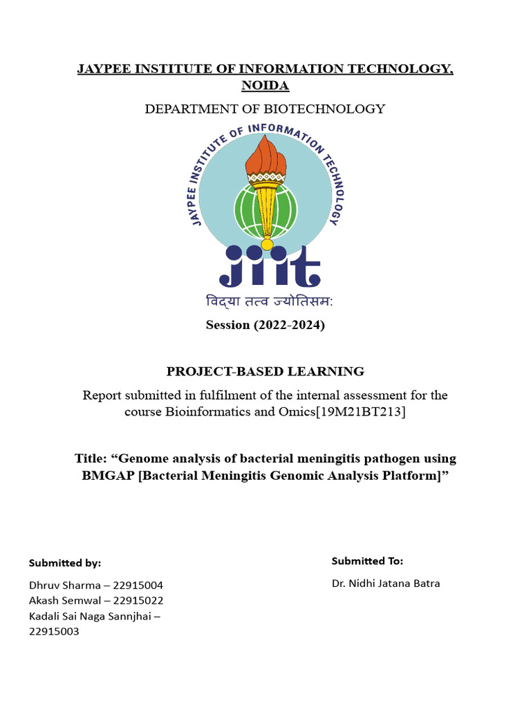 Report Bioinfo | PDF | Dna Sequencing | Whole Genome Sequencing