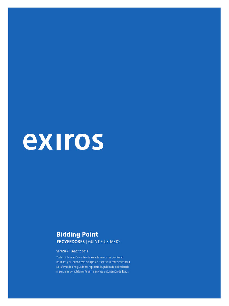 Guía de Uso de Exiros Bidding Point | PDF | Informática | Software