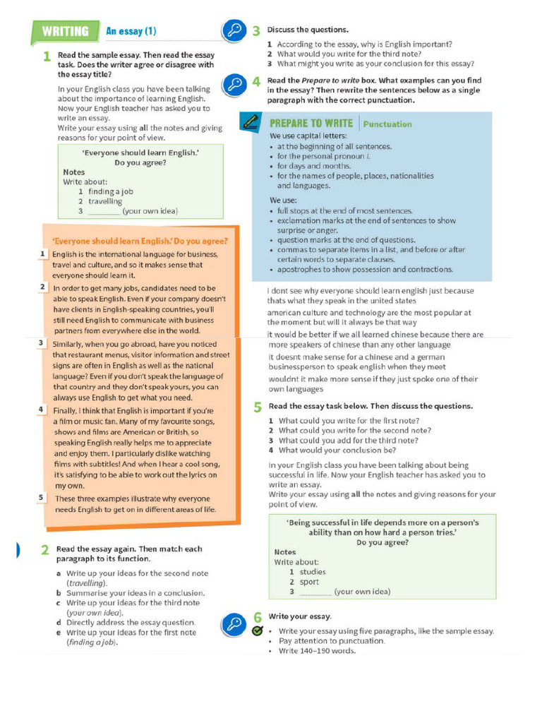 B2 Essay and Listening | PDF