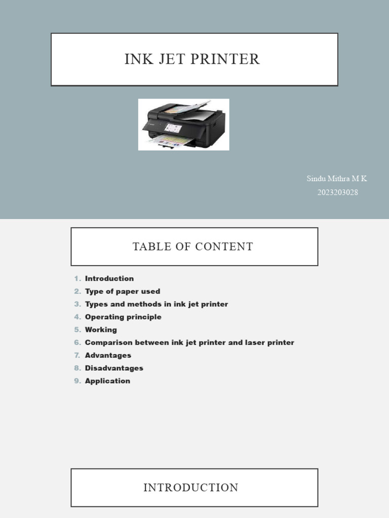 Ink Jet Printer | PDF | Printer (Computing) | Equipment