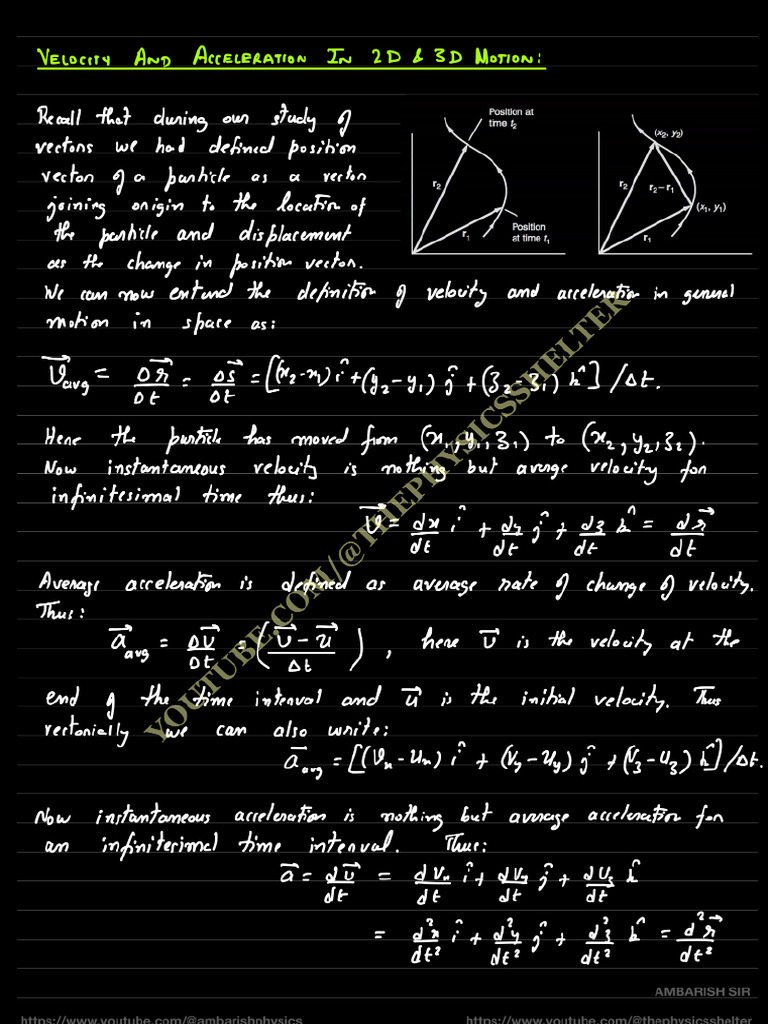 7 KINEMATICS MOTION IN 2D | PDF