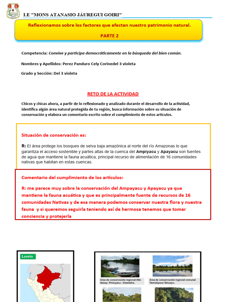 Semana 35 - Actividad 7 - 8 - Apellidos y Nombres | PDF | Fauna