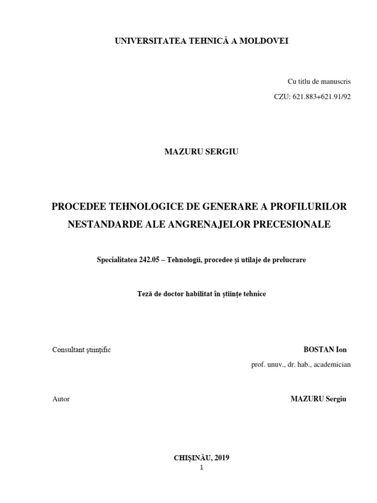Mazuru-Teza DR Hab | PDF