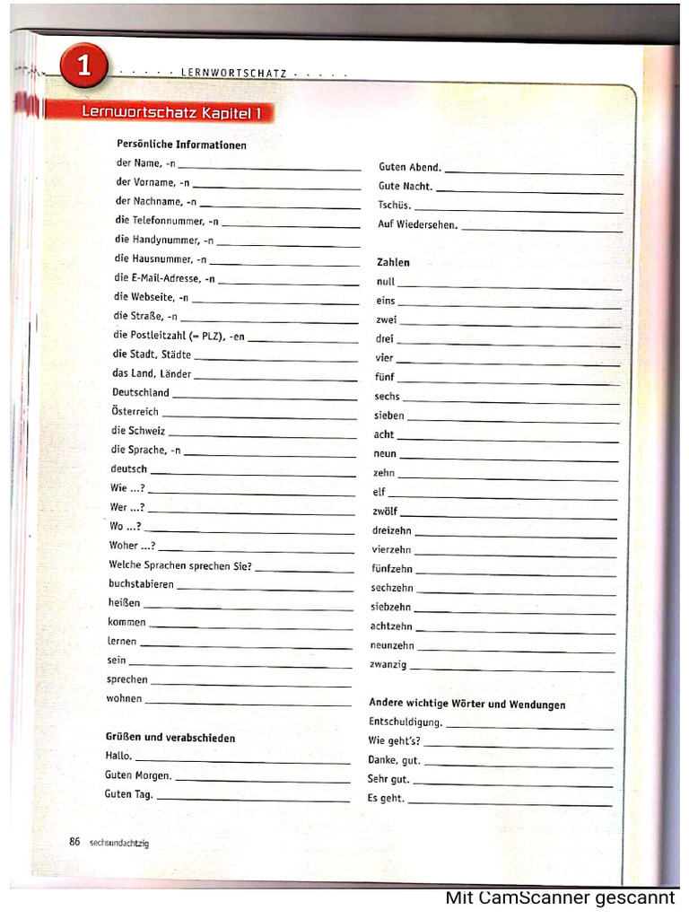 Arbeitsbuch A1 | PDF