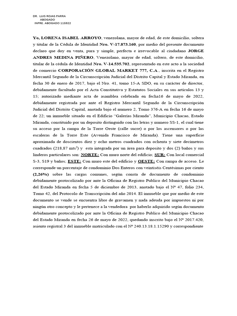 Compra Venta | PDF | Condominio | Derecho privado