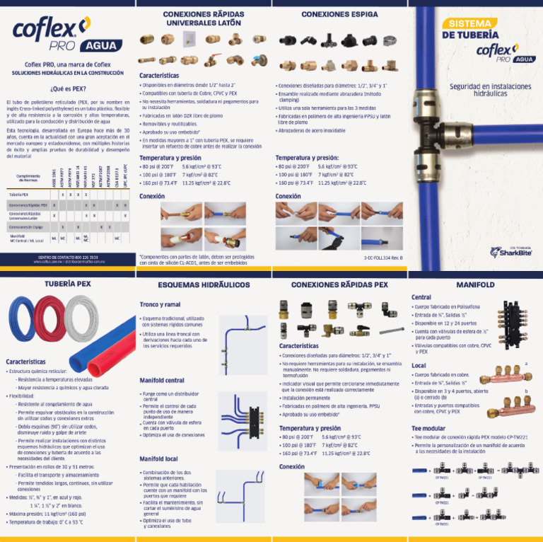 EC-FOLL334-Folleto Sistema de Tubería Coflex PRO-Rev - B-Compressed | PDF