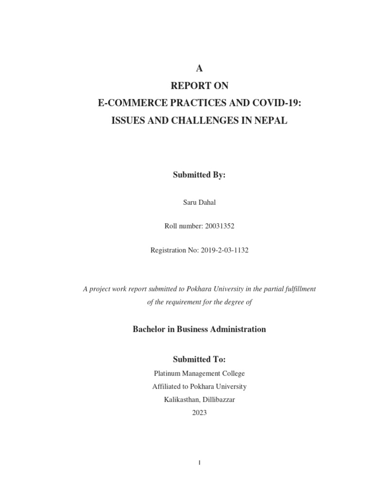 Report (Final) | PDF | E Commerce | Survey Methodology
