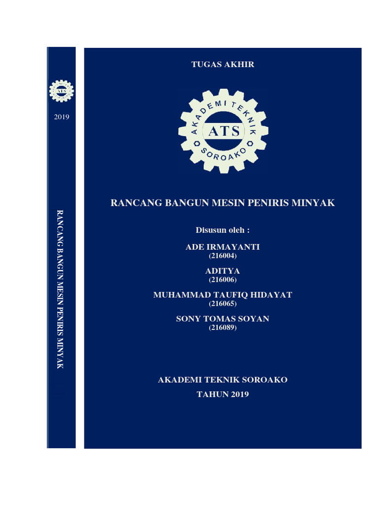 Laporan Tugas Akhir Rancang Bangun Mesin Pdf