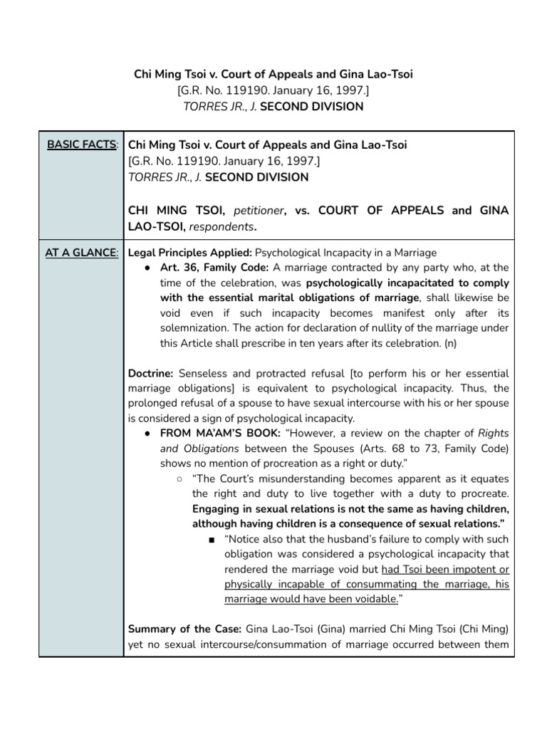 05 Chi Ming Tsoi v. Court of Appeals and Gina Lao-Tsoi | PDF | Annulment | Judgment (Law)