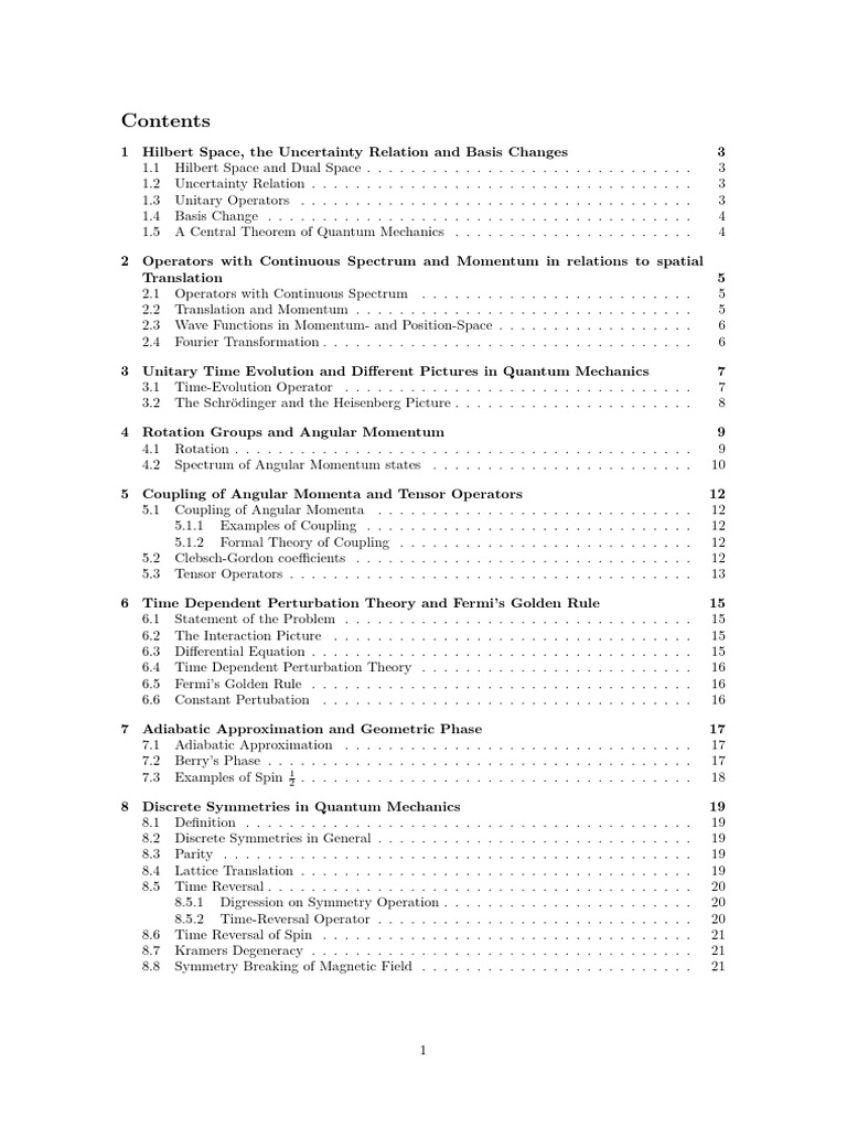 Quantum Mechanics Notes | PDF | Teaching Methods & Materials | Science ...