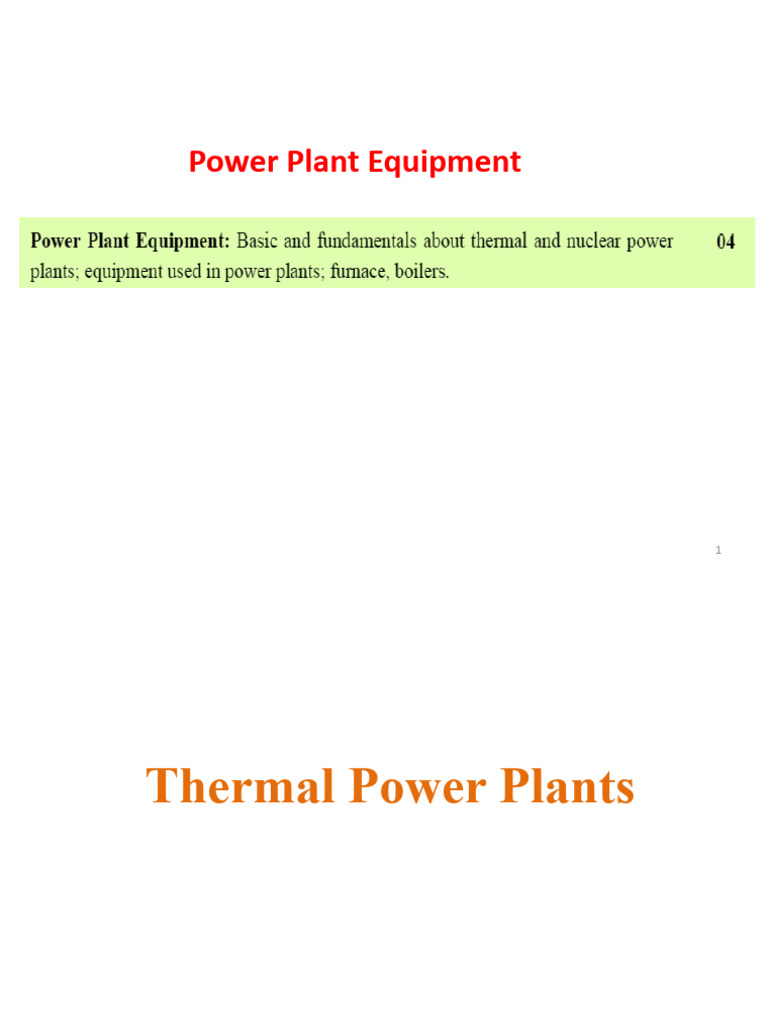 Thermal Power Plant Equipment Overview | PDF | Pressurized Water ...