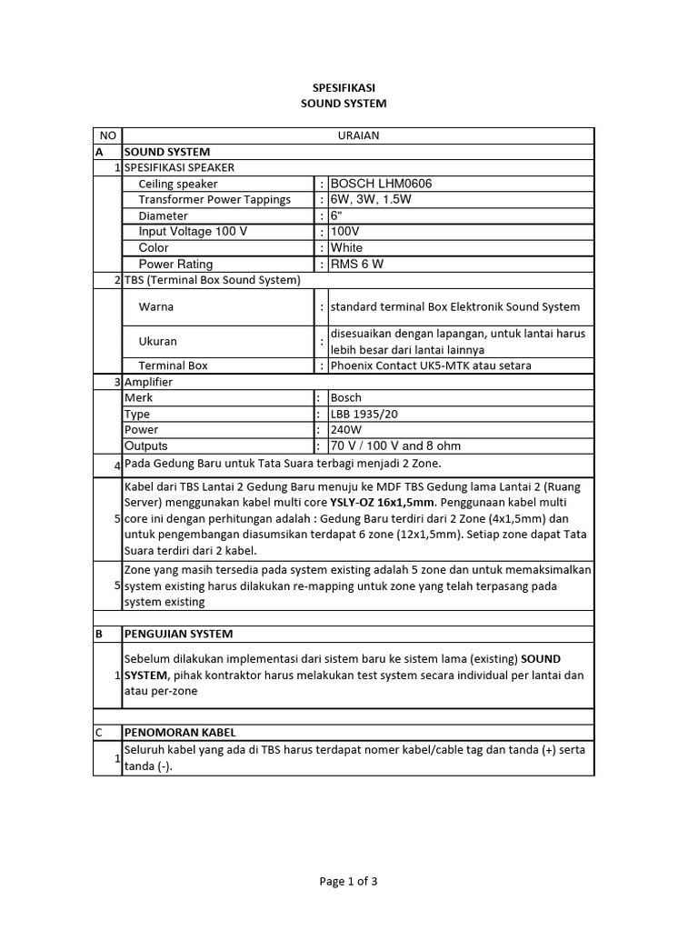 Spesifiaksi Rev01 | PDF