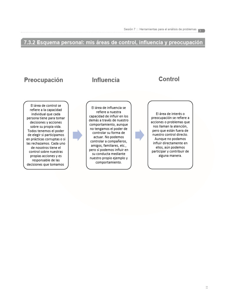 Esquema Personal - Mis Áreas de Control, Influencia y Preocupación | PDF