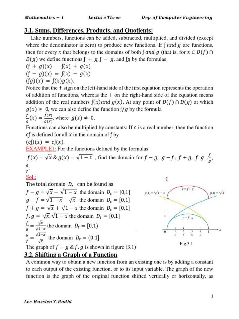 Lecture Three | Download Free PDF | Trigonometric Functions | Function ...